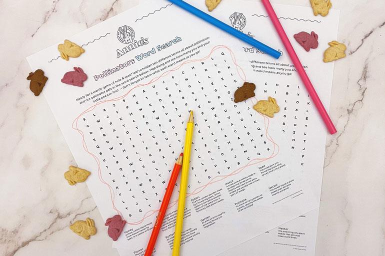 Pollinator word search | Annie‘s